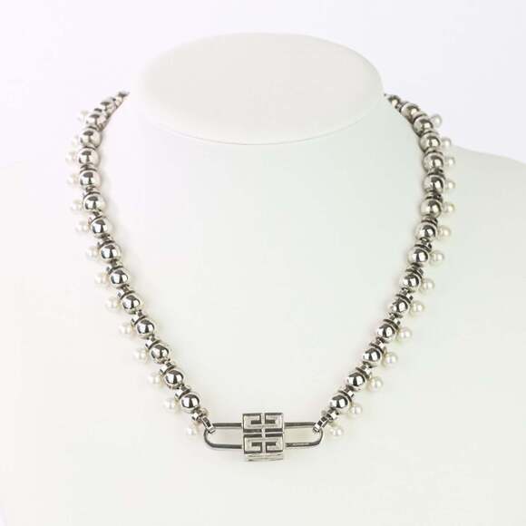 OTHERS | Jewelry | Givenchy 4g Metal Logo Cube Ball And Faux Pearl ...